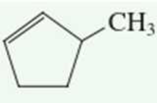 The correct IUPAC name for the compound is a. 1-methyl-2-cyclopentene b. 2-methyl-1-cyclopentene ...
