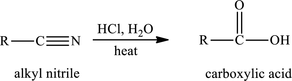 Synthesis of nitriles by nucleophilic displacement of halide from a ...