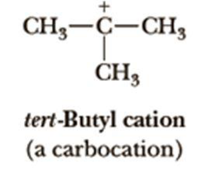 Following is a structural formula for the tert -butyl cation. (We ...