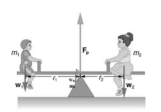 Repeat the seesaw problem in Example 9.1 with the center of mass of the ...